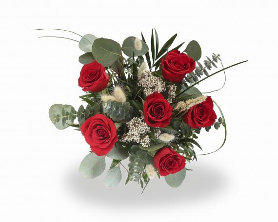 Bouquet de 6 rosas rojas | Funeflor